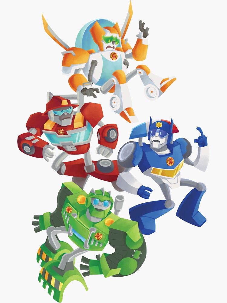 "Rescue Bots: Fall to the Rescue" Sticker for Sale by glitzbot | Redbubble