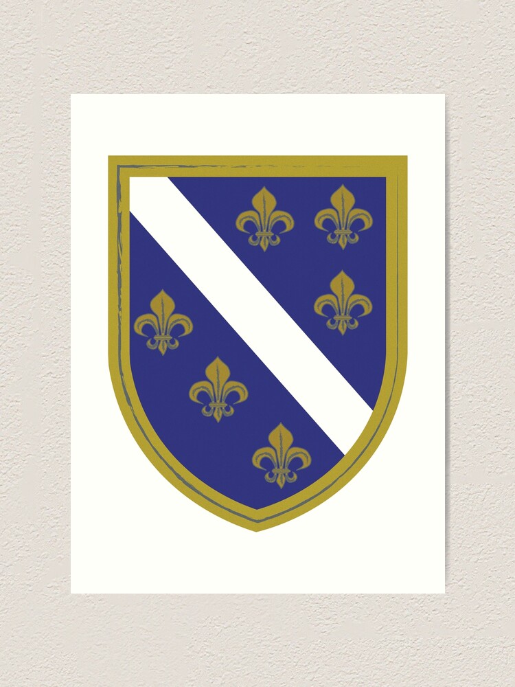 "BiH Bosnia-Herzegovina Crest Grb Bosanski Ljiljan Zlatni Ljiljan ...