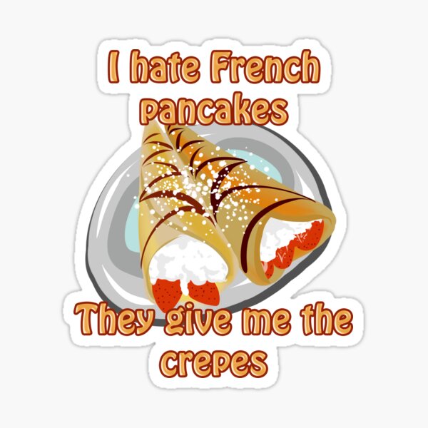"Crepe Pun" Sticker for Sale by Animefox52 | Redbubble