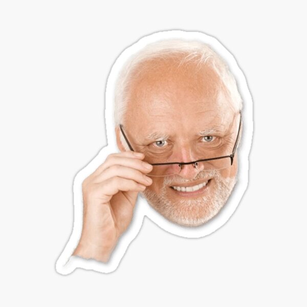 "Hide the pain HAROLD MEME" Sticker by Wizee | Redbubble