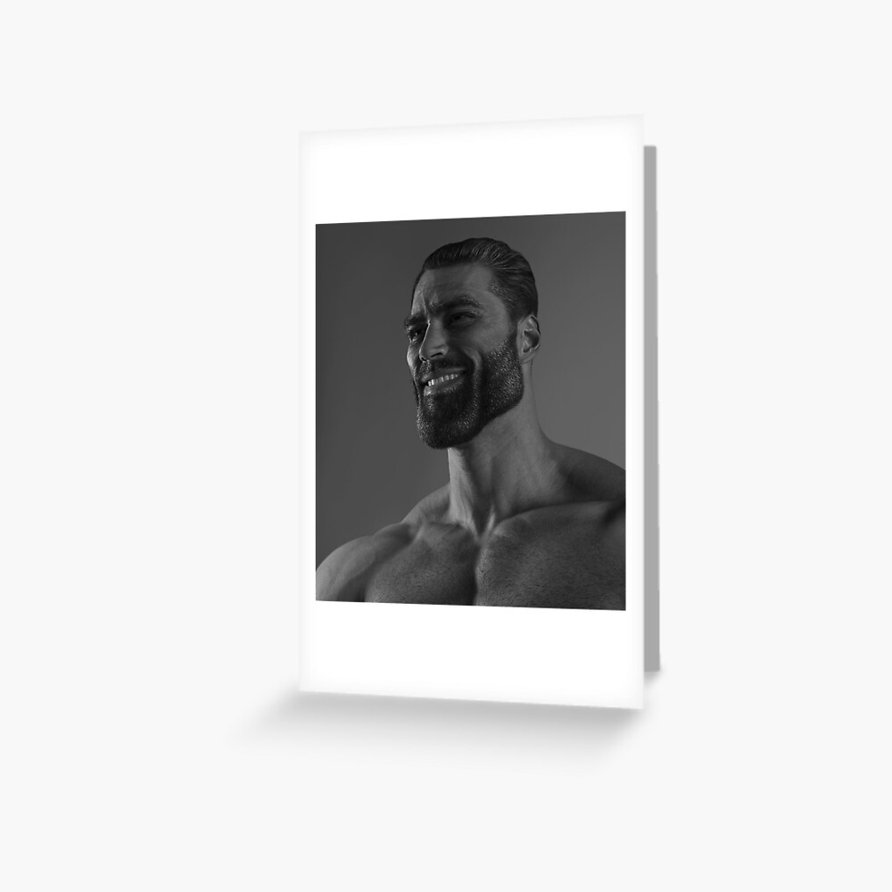 "Alpha chad male MEME" Greeting Card by Wizee | Redbubble