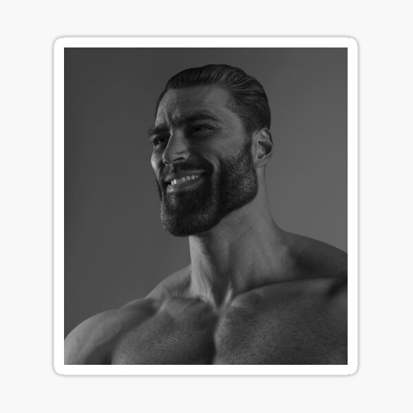 "Alpha chad male MEME" Sticker for Sale by Wizee | Redbubble