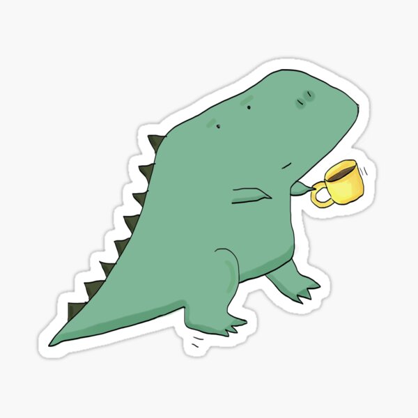 "Tea-Rex" Sticker for Sale by KariBear90 | Redbubble