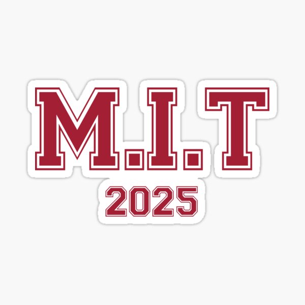 "MIT (Massachusetts Institute of Technology) 2025 Design" Sticker for ...