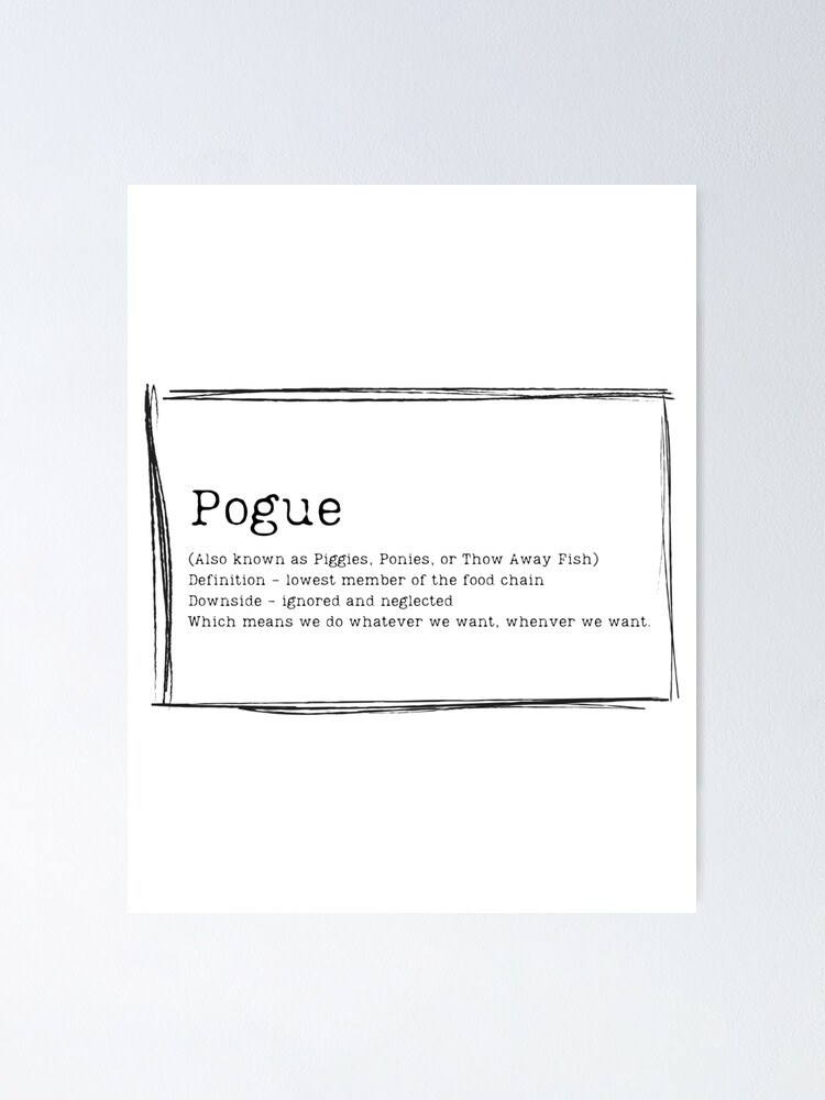 "POGUE - Definition" Poster for Sale by TinaDesigns2021 | Redbubble