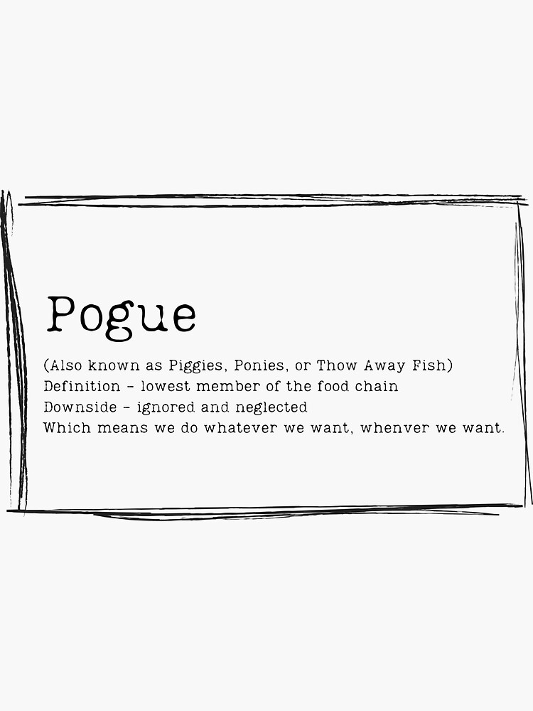 "POGUE - Definition" Sticker for Sale by TinaDesigns2021 | Redbubble
