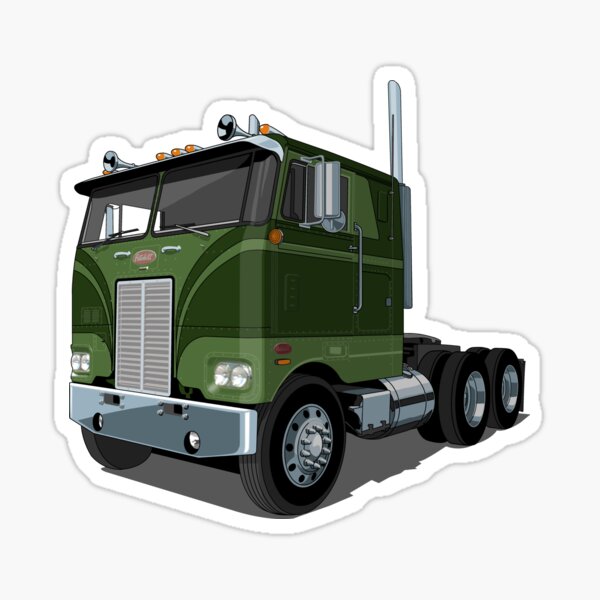 "Peterbilt 352 Cabover Truck" Sticker for Sale by candc-retro | Redbubble