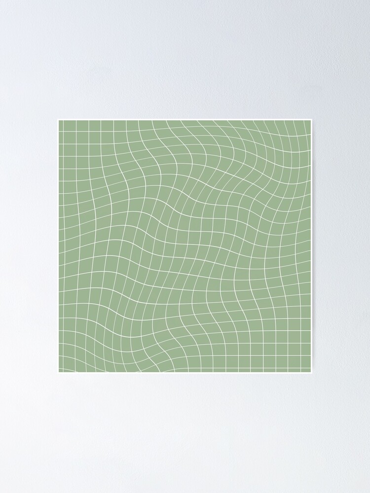 "Sage Green and White Checker Board Pattern" Poster for Sale by ...