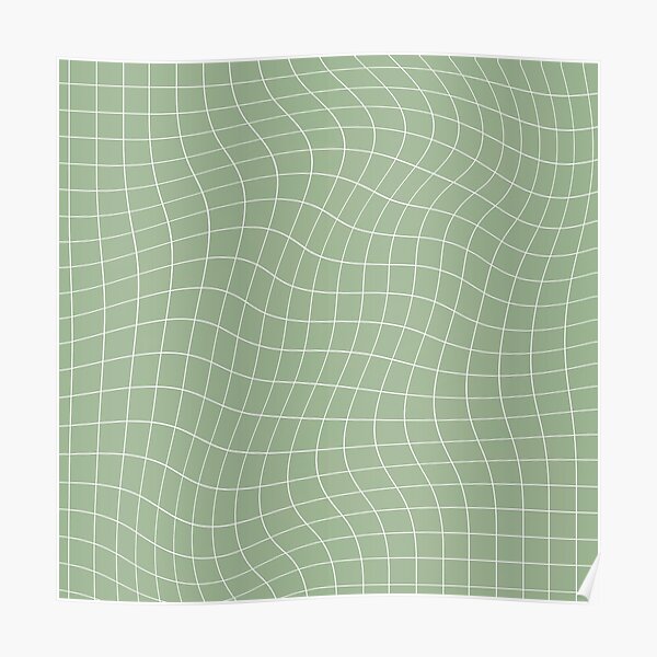 "Sage Green and White Checker Board Pattern" Poster for Sale by ...