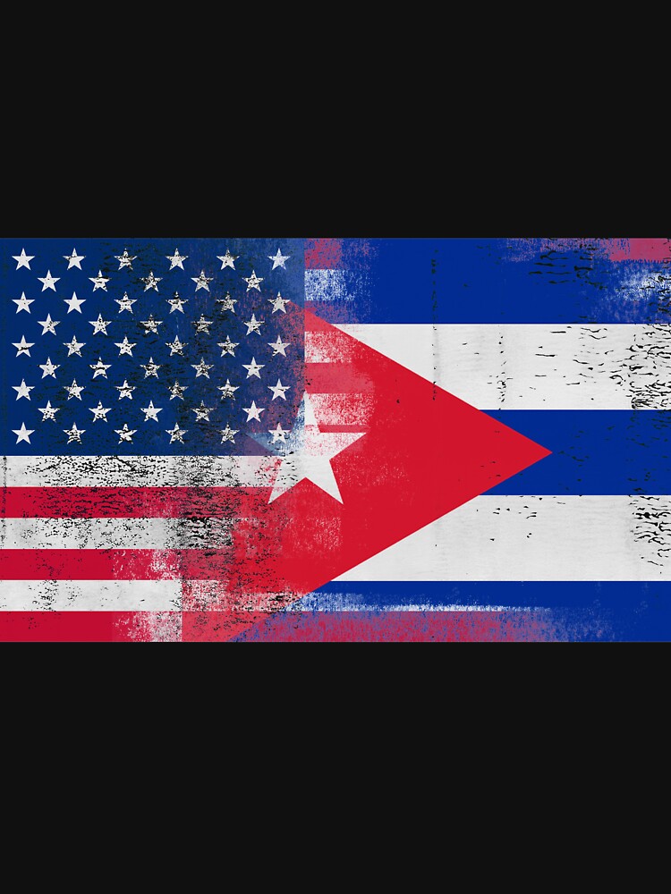 "Cuban American Half Cuba Half America Flag" T-shirt by ozziwar | Redbubble