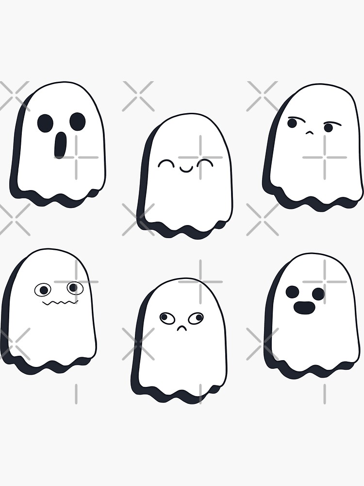 "Ghosty sticker set" Sticker by artlifexo88 | Redbubble