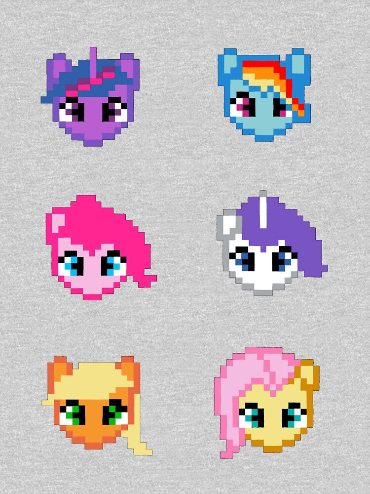 "My Little Pony 8 Bit Characters" T-shirt by Dangelus974 | Redbubble