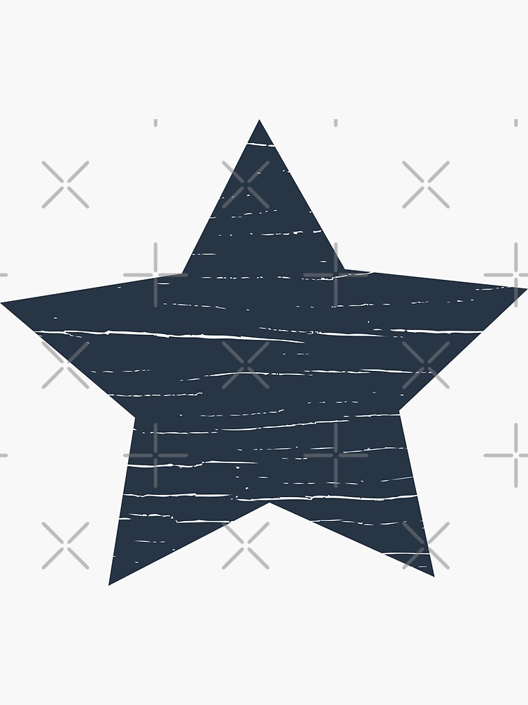 "Navy Blue Retro Star Print " Sticker by HStudioPrints | Redbubble