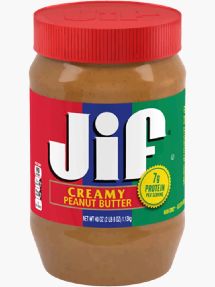 "Jif Peanut Butter Jar Classic" Sticker for Sale by andreshope | Redbubble