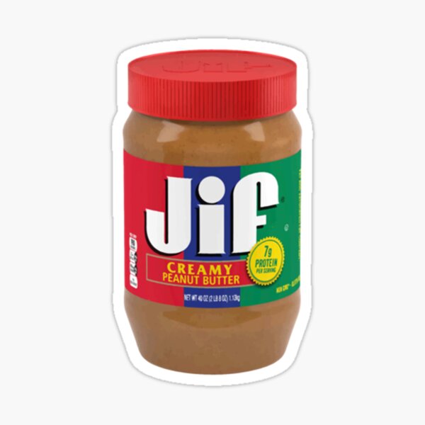 "Jif Peanut Butter Jar Classic" Sticker for Sale by andreshope | Redbubble