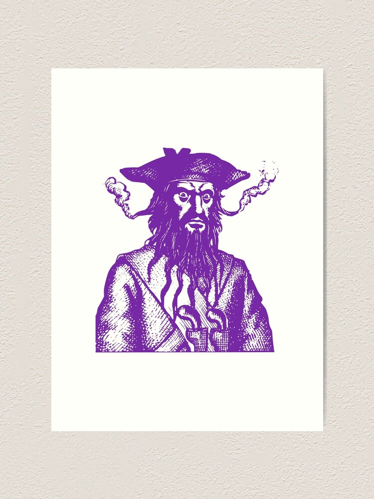 "Blackbeard - The Original Pirate" Art Print for Sale by Heyyoustudio ...