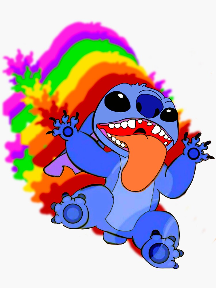 "Rainbow stitch" Sticker for Sale by TheArtOfToast | Redbubble