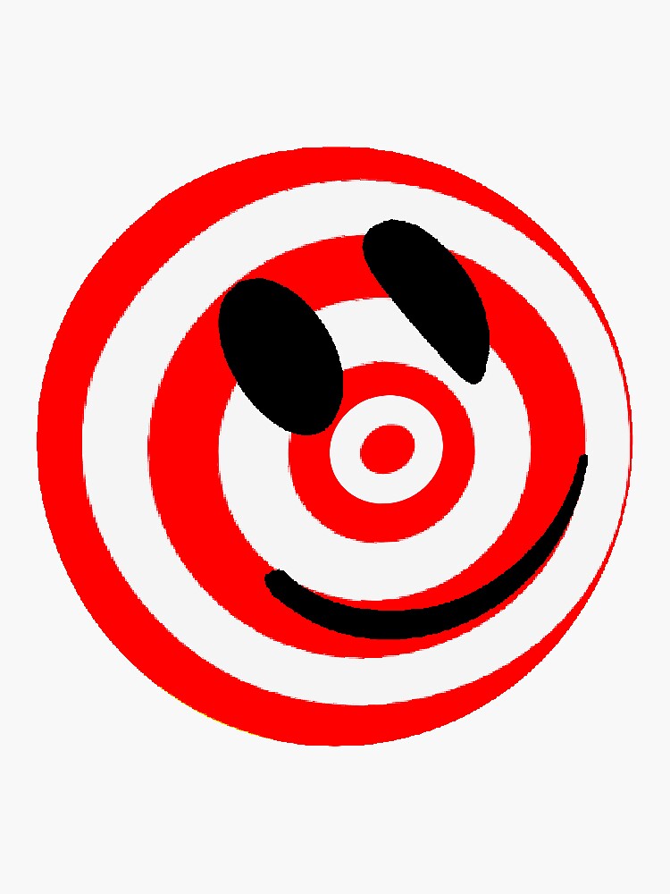 "Target Bullseye Smiley Face" Sticker by Logan-Kelly | Redbubble