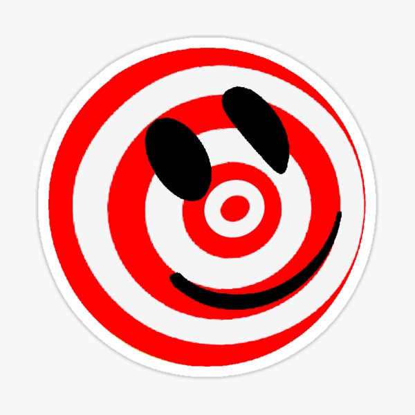 "Target Bullseye Smiley Face" Sticker by Logan-Kelly | Redbubble