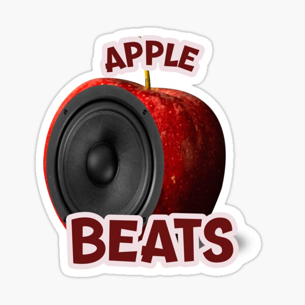 "apple beats" Sticker for Sale by KandMs | Redbubble