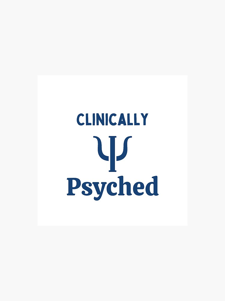 "Clinically Psyched Symbol" Sticker for Sale by aconstellation | Redbubble