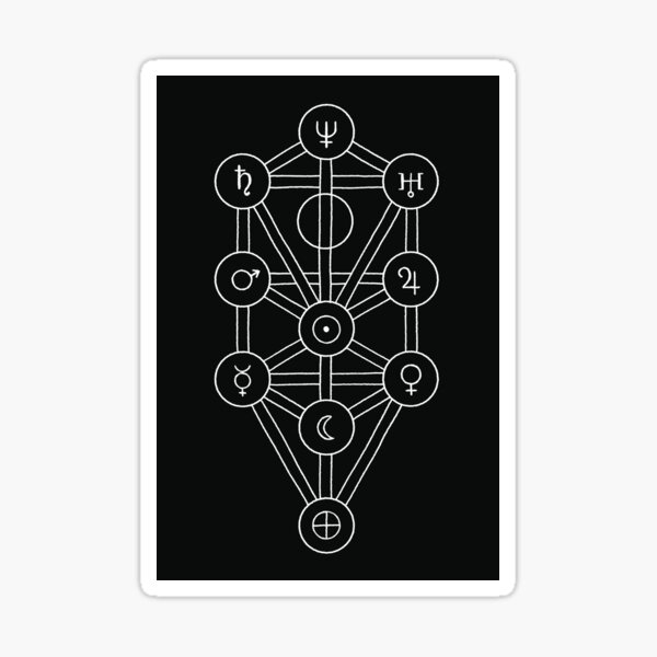 "Qliphoth minimal and esoteric design for poster and shirts" Sticker ...