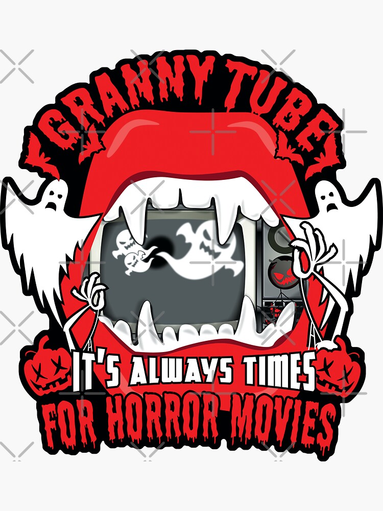 "Granny tube vampire Halloween" Sticker for Sale by steven8899 | Redbubble