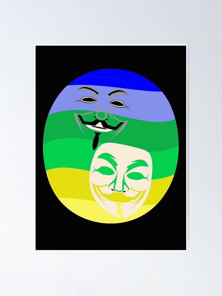 "Double face -design two faces" Poster for Sale by Tutus971 | Redbubble