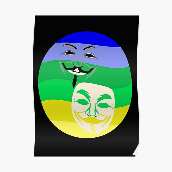 "Double face -design two faces" Poster for Sale by Tutus971 | Redbubble
