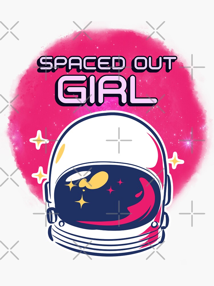 "Spaced Out Girl" Sticker for Sale by dr-tars | Redbubble