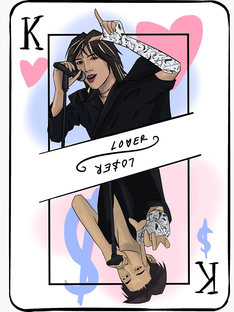 "txt loser lover playing card " Sticker for Sale by gruzinkerbelle ...