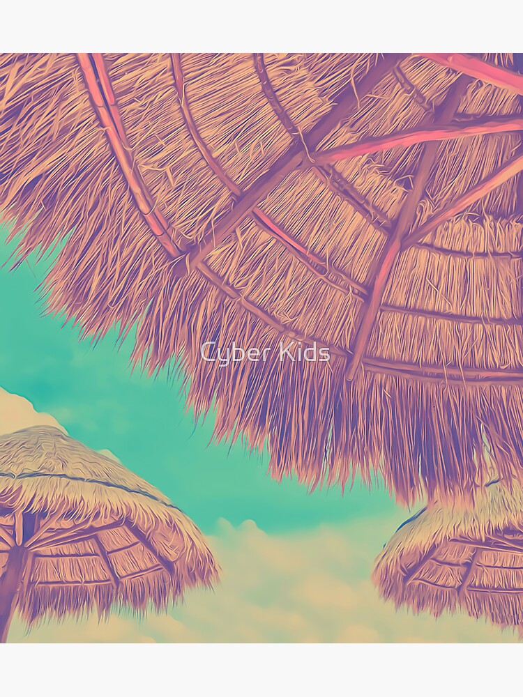 "Straw Shack" Sticker for Sale by pinkcandyart | Redbubble