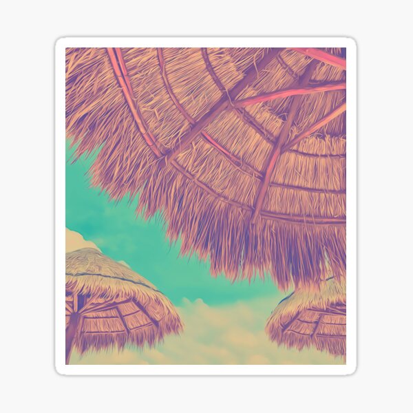 "Straw Shack" Sticker for Sale by pinkcandyart | Redbubble