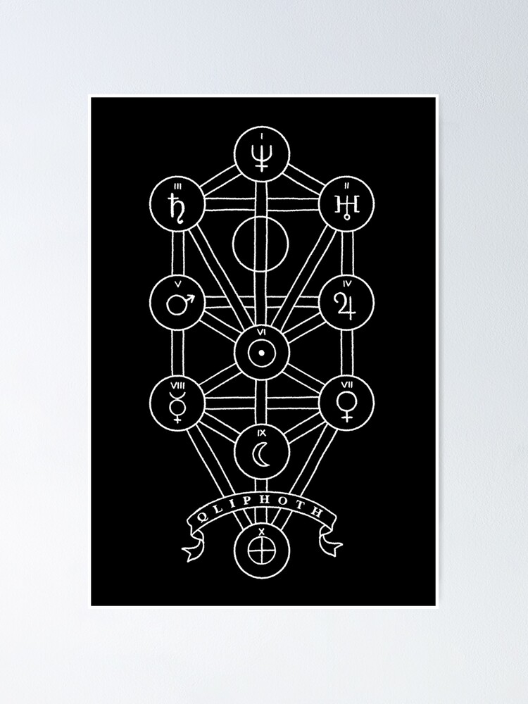 "Qliphoth minimal and esoteric design for poster and shirts" Poster for ...
