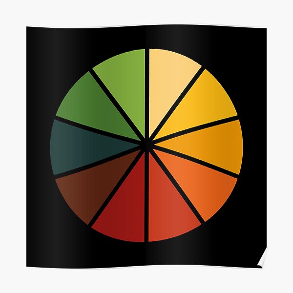 "Autumn leaves color wheel" Poster for Sale by PoeticGear | Redbubble