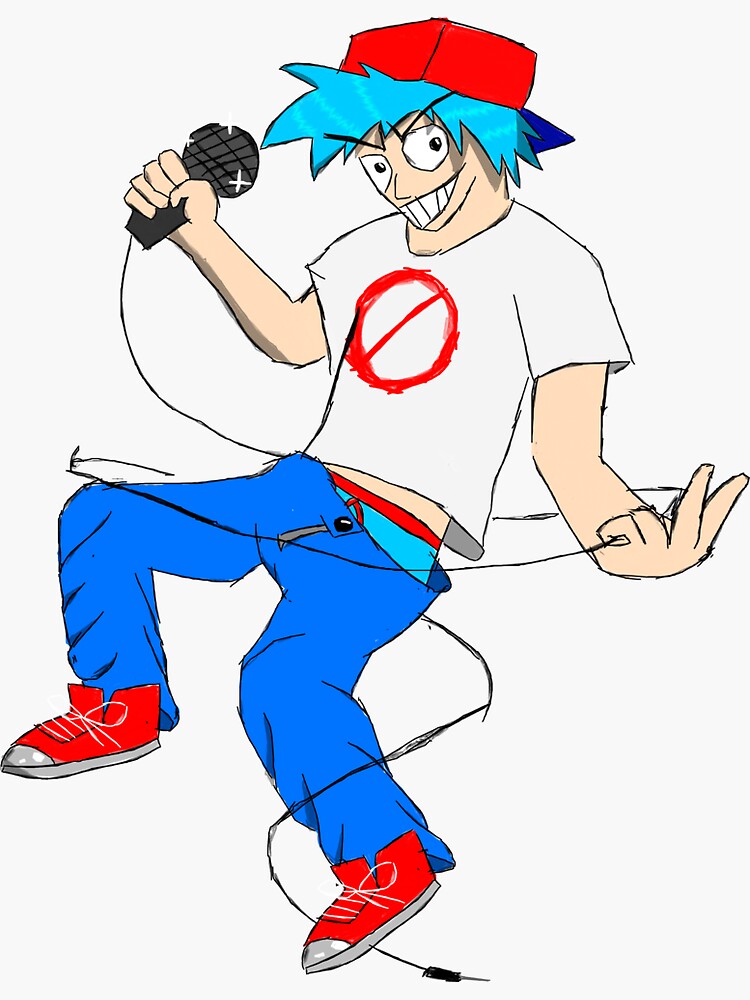 "Boyfriend FNF art (Transparent Sticker Ver.)" Sticker for Sale by ...