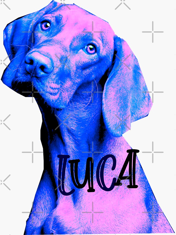 "Luca dog design" Sticker for Sale by ezlife4U | Redbubble