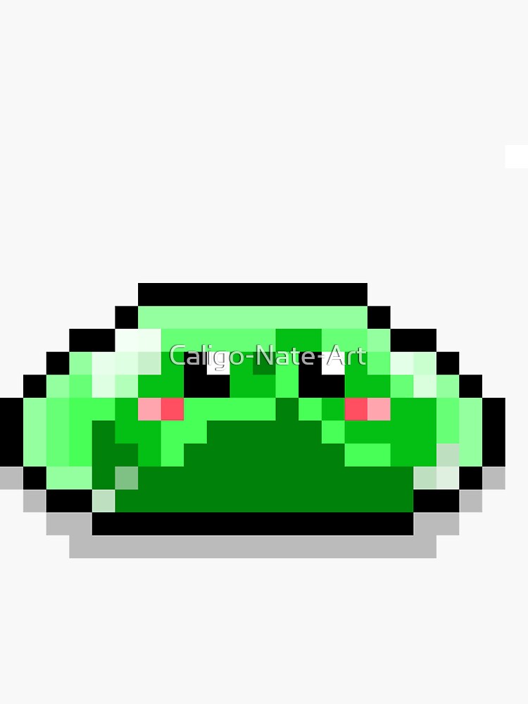 "Pixelated Slime" Sticker for Sale by Caligo-Nate-Art | Redbubble