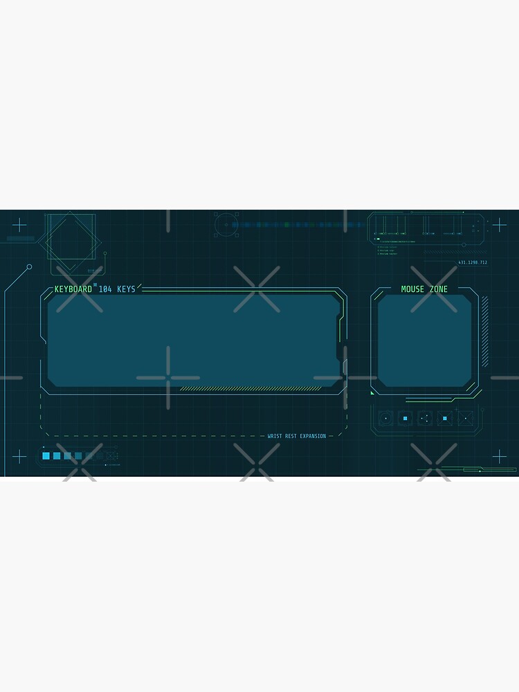 "Futuristic Sci-fi Keyboard and Mouse Desk Mat - Full 104-key" Mouse ...