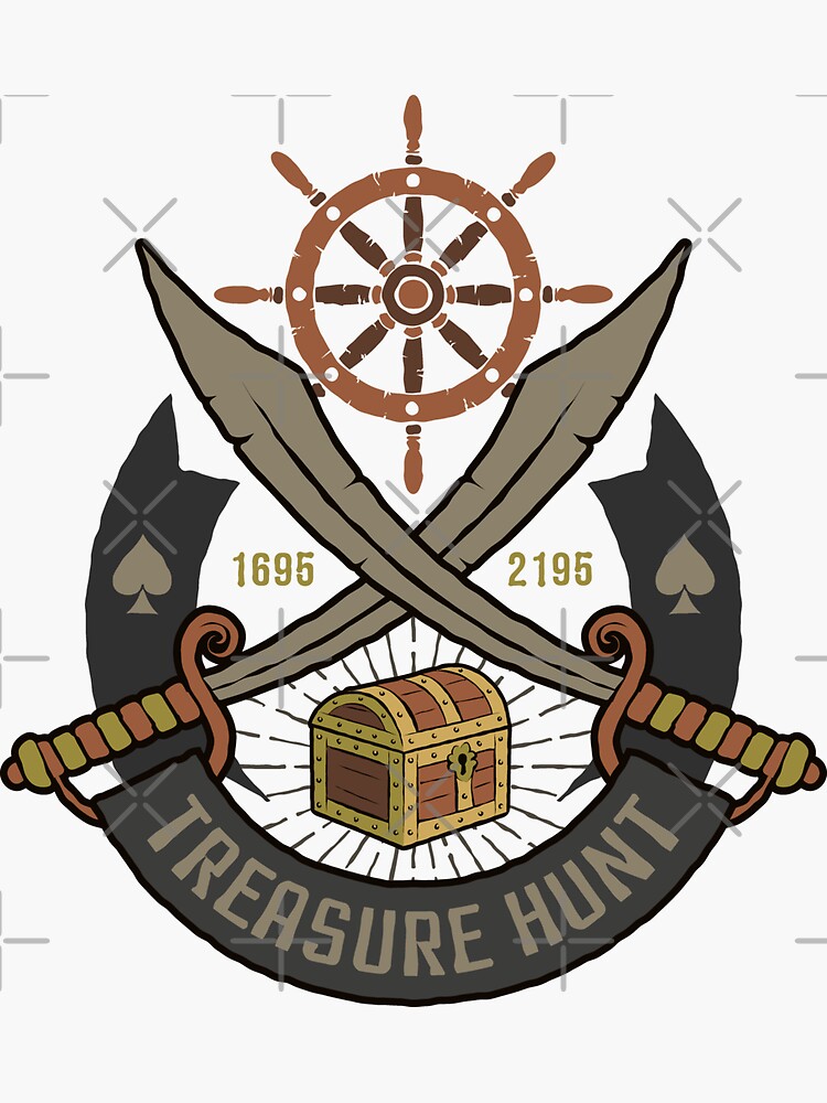 "Treasure hunt" Sticker for Sale by PODapparel | Redbubble
