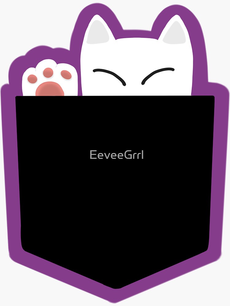 "Pocket Kitty" Sticker for Sale by EeveeGrrl | Redbubble