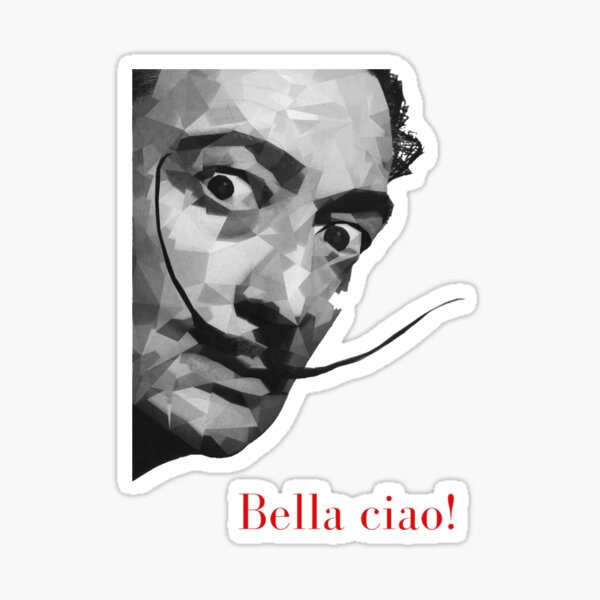 "Salvador Dalí Bella Ciao" Sticker for Sale by Enriquegl | Redbubble