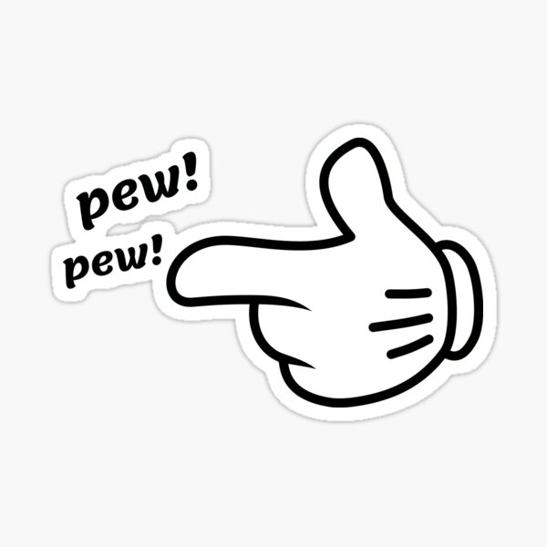 "pew pew" Sticker for Sale by bero4 | Redbubble