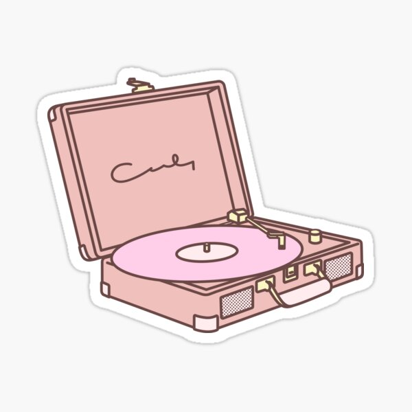 "Vintage record player Sticker" Sticker for Sale by rinstoreok | Redbubble