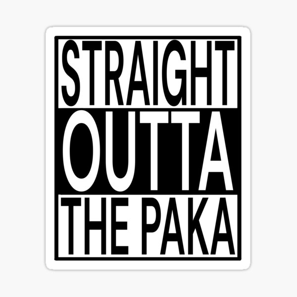 "Straight Outta The Paka Linwood" Sticker for Sale by Braw-Merch ...