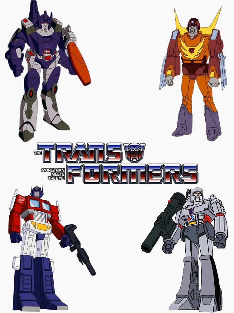 "Optimus Prime Megatron Rodimus Prime Galvatron Transformers" Sticker ...