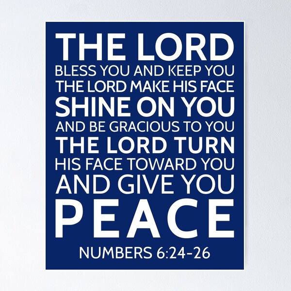 "The Lord bless you and keep you, Numbers 6:24-26" Poster for Sale by aenaonartwork | Redbubble
