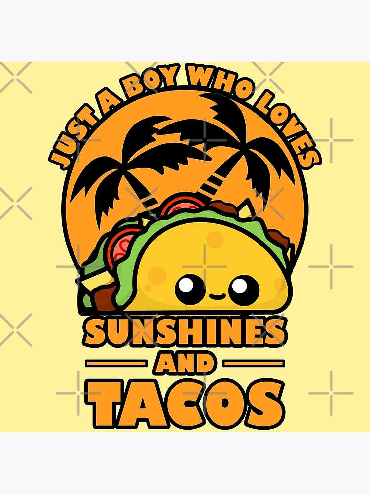 Impression artistique « Taco de dessin animé mignon || Juste un garçon ...