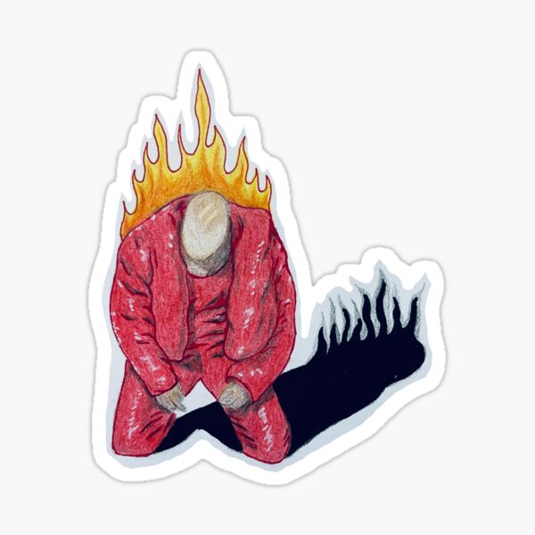 "This man is on fire" Sticker for Sale by MarlonSilva136 | Redbubble