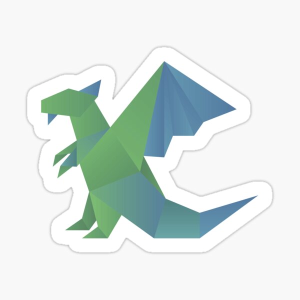 "Japanese Tokyo Dragon Asian inspired Neon retro 80’s style" Sticker ...